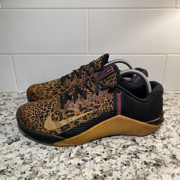 Nike | Shoes | Nike Metcon 6 Cheetah Print Pinkgold Womens 15 Preowned ...